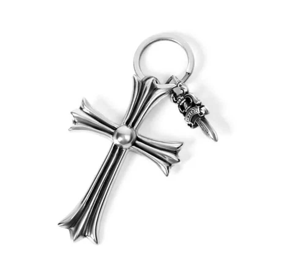 CHROME HEARTS CROSS AND DAGGER KEY RING – SEVAGE KICK